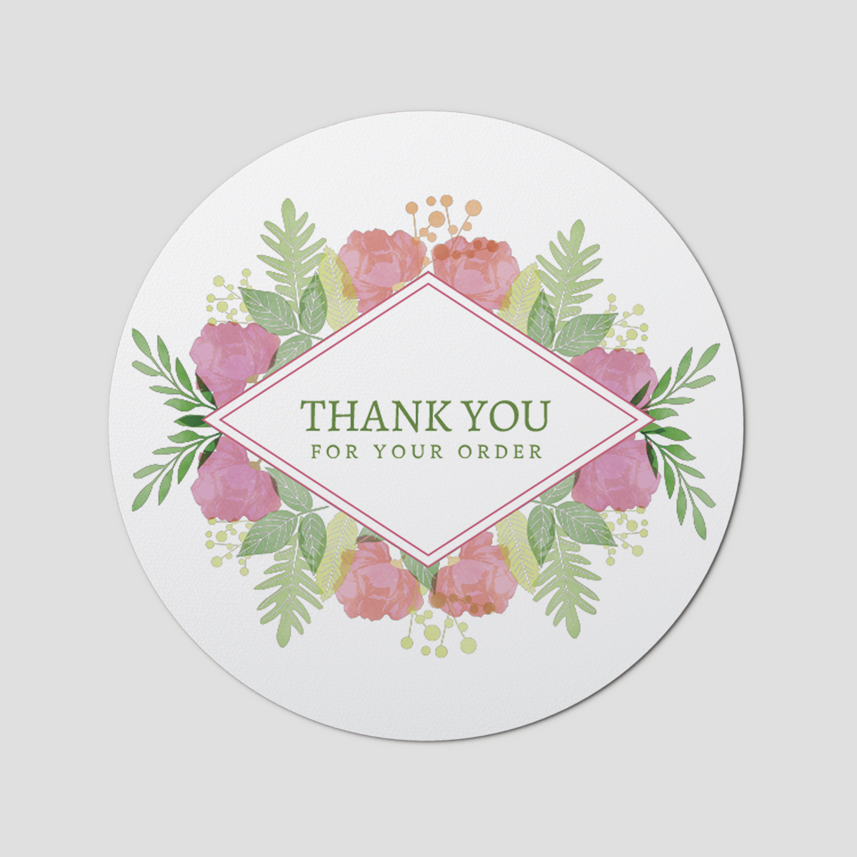 Floral 4 Circle Sticker Sheet — Printcloud Inc