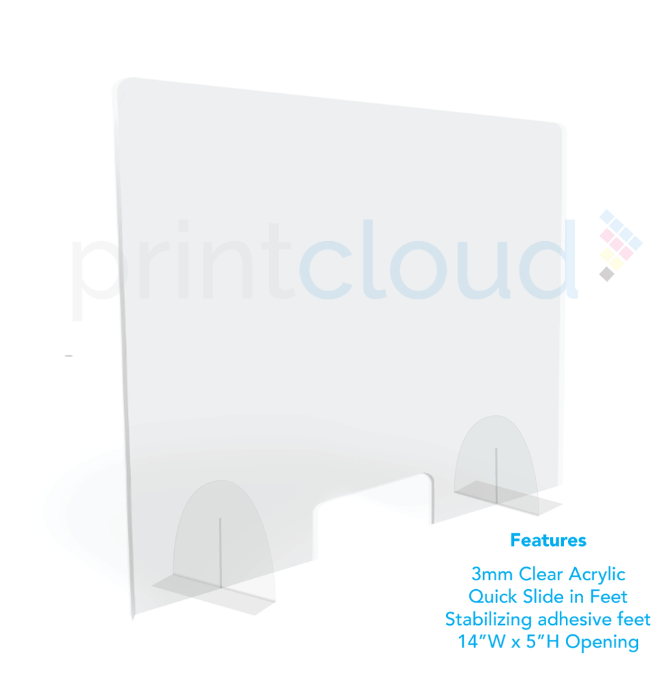 3mm Acrylic Cough and Sneeze Guard — Printcloud Inc